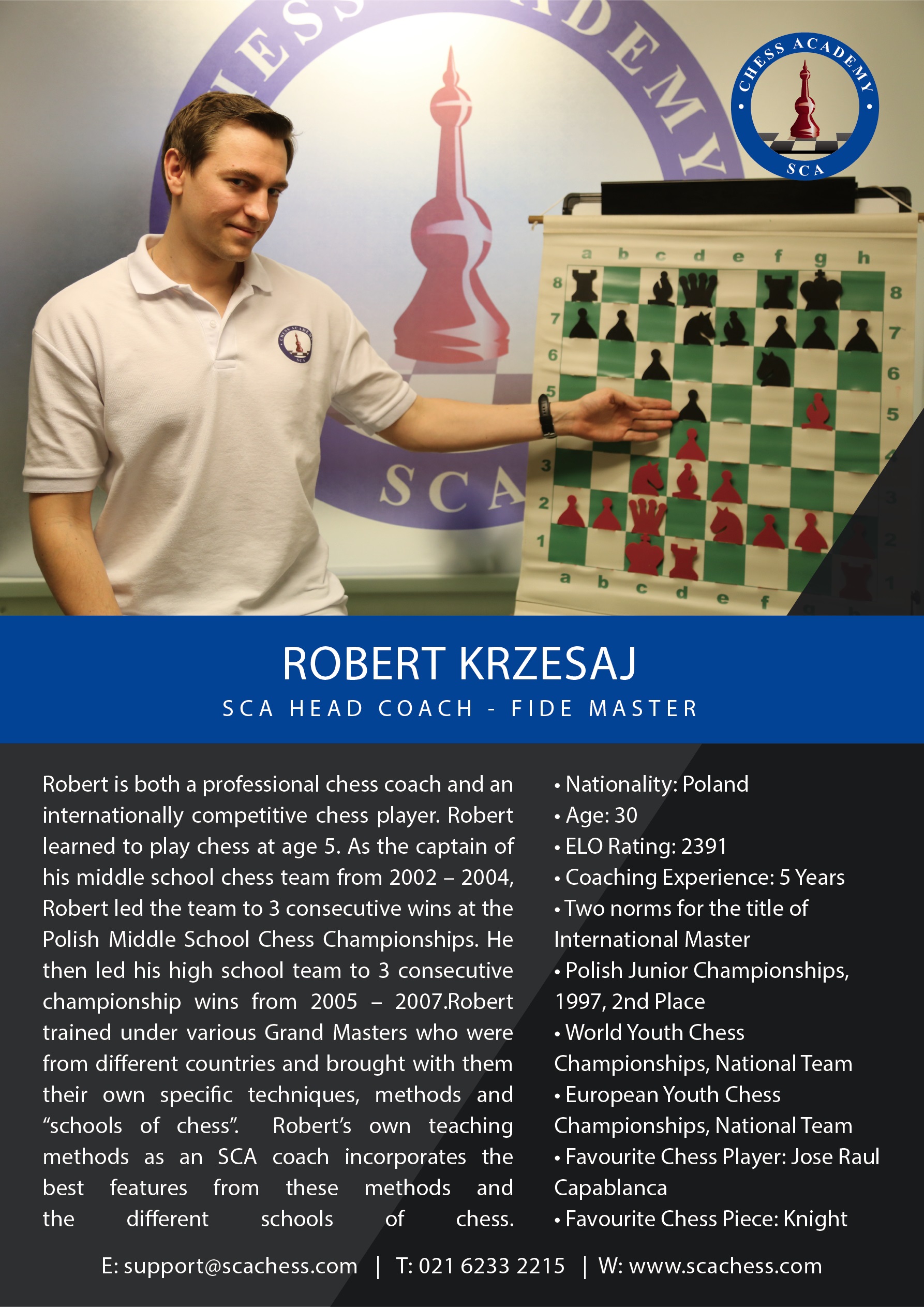 Robert Krzesaj – Bio 2 – SCA Chess Academy