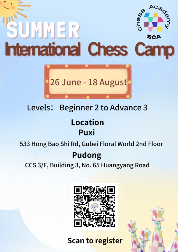 2023 Summer Chess Camp Opens for Registration – SCA Chess Academy